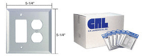 CRL Clear Mirror Glass Designer Outlet/Duplex Plug Mirror Plate in Bul