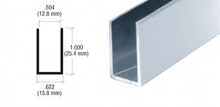 CRL 1/2" Aluminum U-Channel
