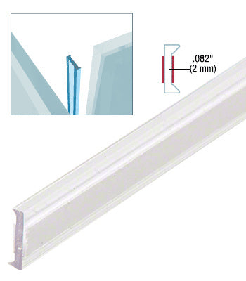 CRL Clear Copolymer Strip for Abutment Joints - 1/2" (12mm) Tempered G