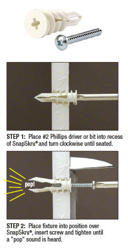 CRL Toggler® SnapSkru® Self-Drilling Drywall Regular Anchors with Scre