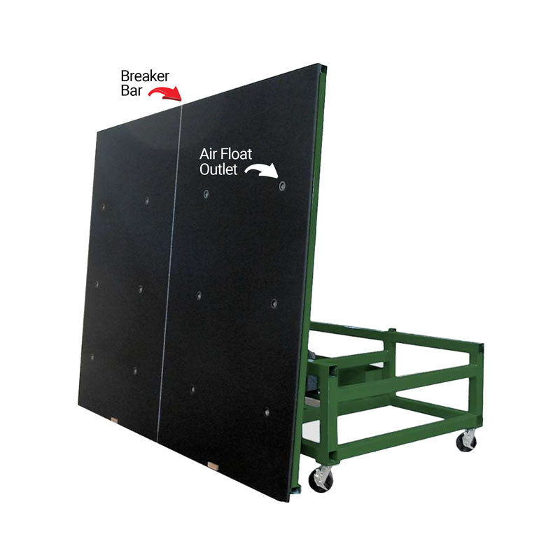 FHC 8' X 10' Counterbalance Tilt-Top Carpeted Glass Cutting Table With